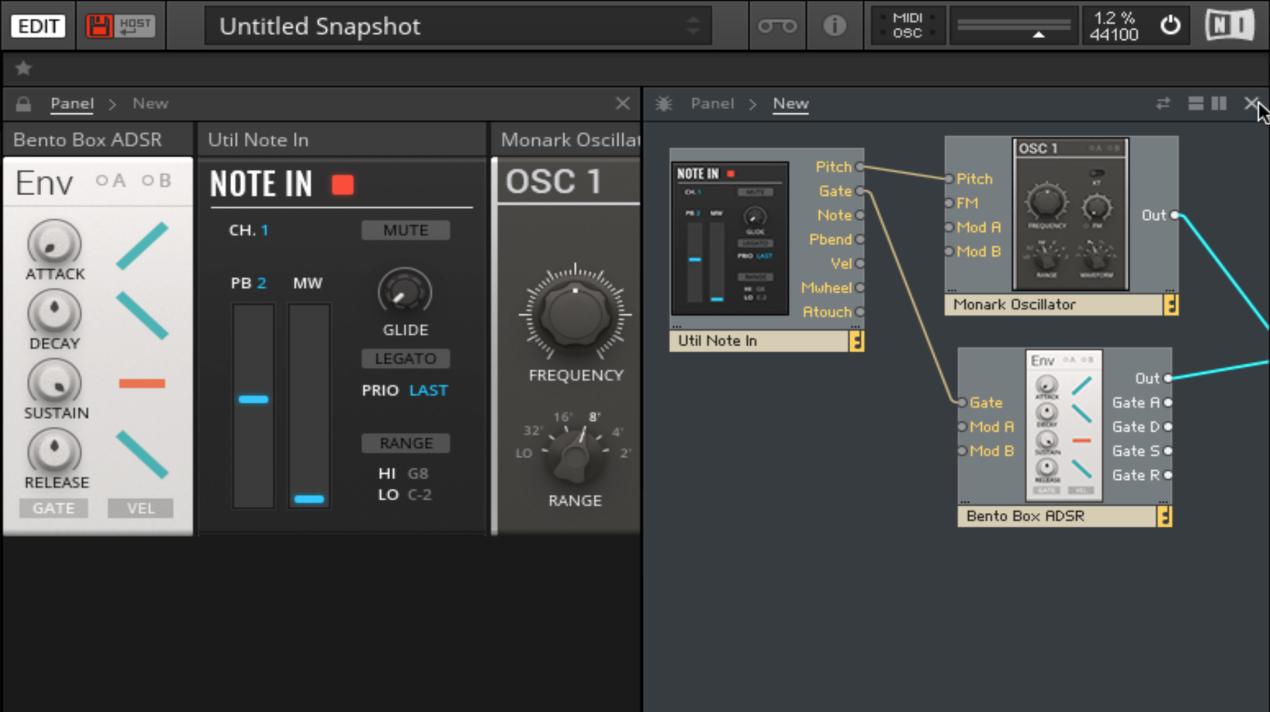 Native Instruments「Reaktor 6」使い方 1_ BLOCKSを使用したパッチ操作