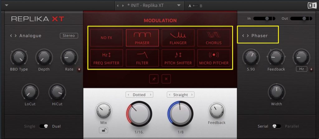 Native Instruments REPLIKA XT 2 使い方 ディレイとエフェクトセクション