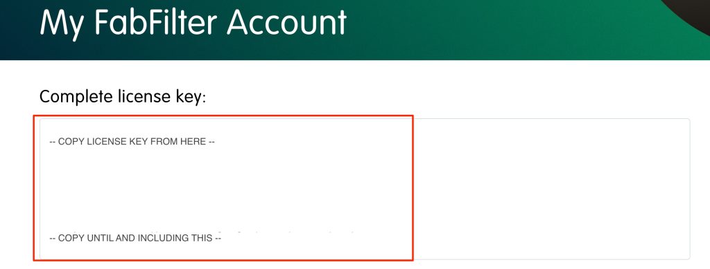 FabFilterプラグイン（Pro-Qなど）を使用をするまでの流れ アカウント作成と製品のオーサライズ