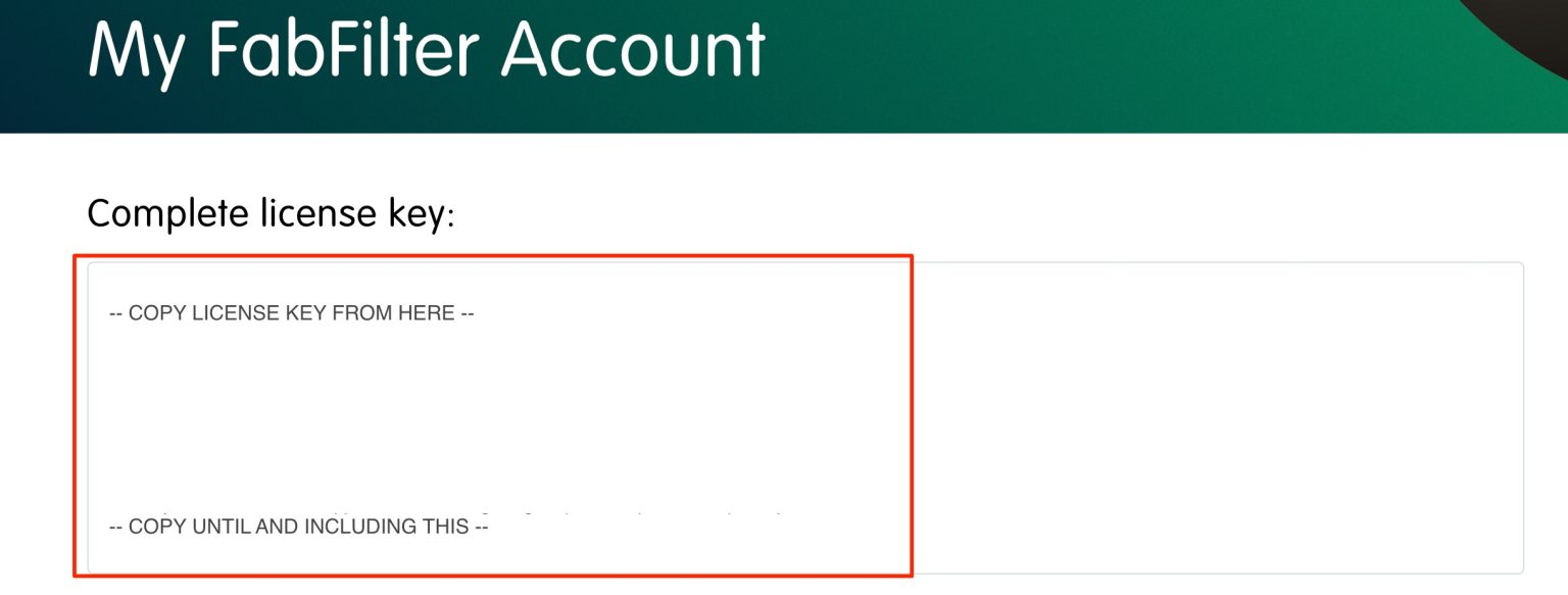 FabFilterプラグイン（Pro-Qなど）を使用をするまでの流れ アカウント作成と製品のオーサライズ
