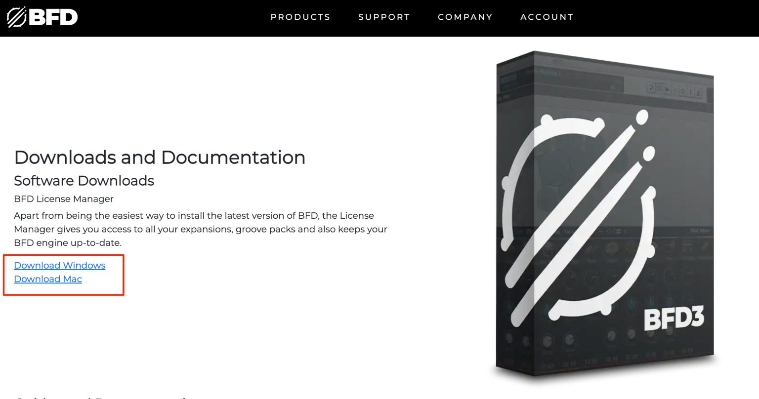 inMusic BFDを使用するまでの流れ アカウント作成と製品のオーサライズ
